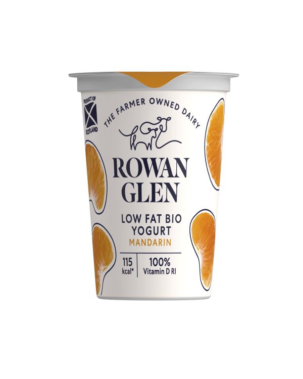 Fife Creamery. ROWAN GLEN LOW FAT BIO MANDARIN YOGURT 12X125G