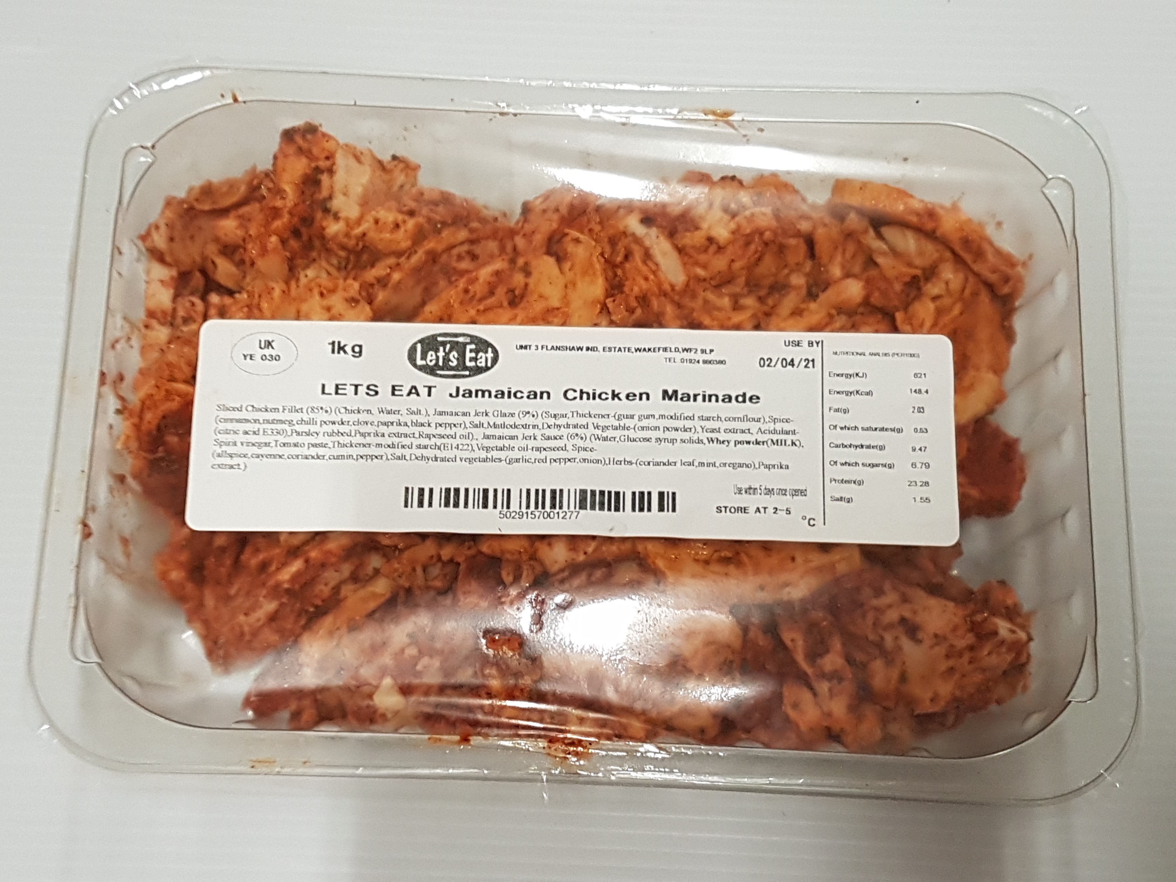 Fife Creamery. LET'S EAT MARINATED JAMAICAN JERK CHICKEN 1KG