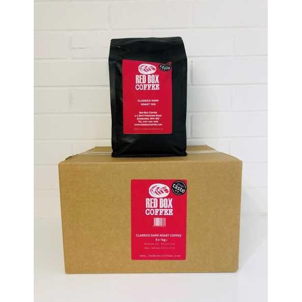 Fife Creamery. RED BOX CLASSICO DARK ROAST COFFEE BEANS 6X1KG